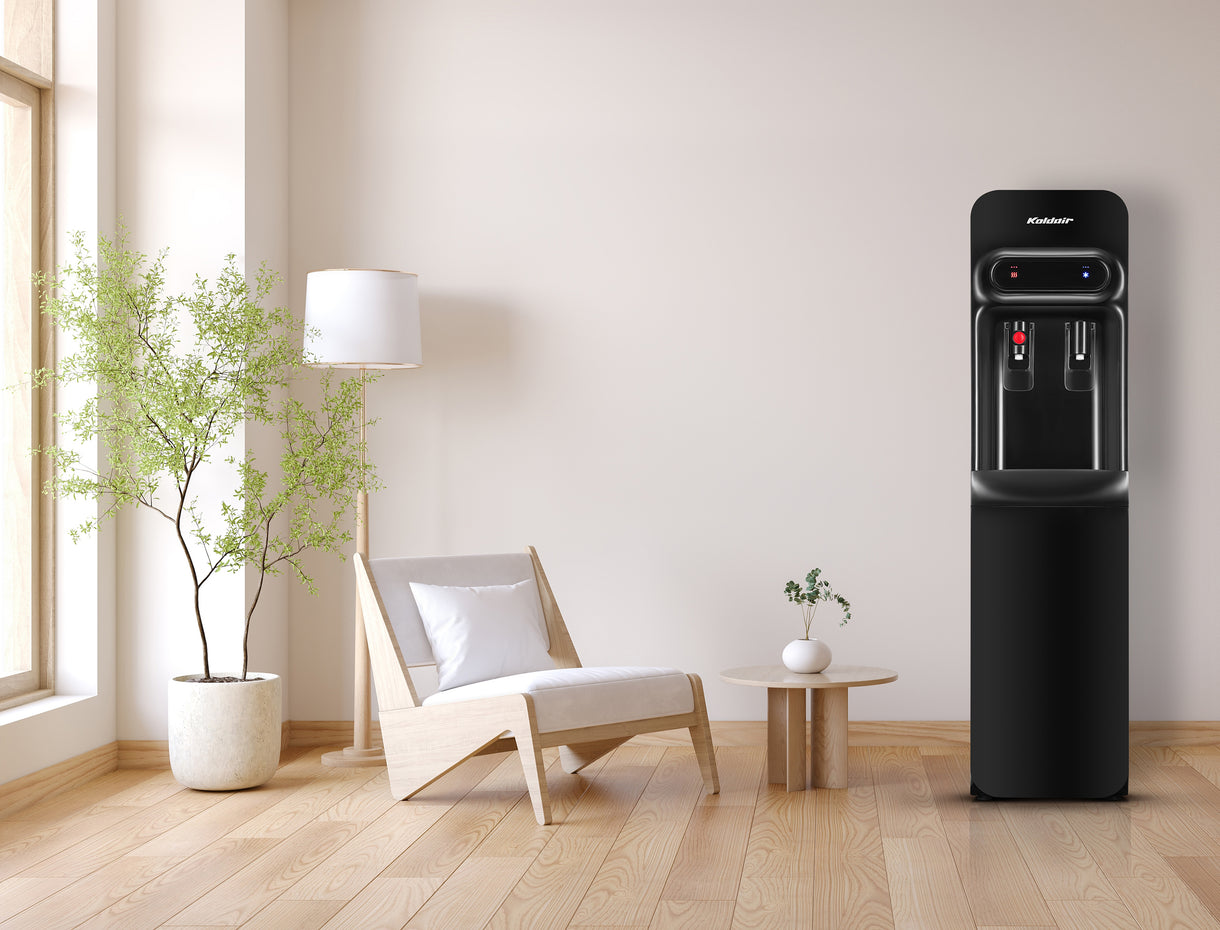 Koldair Classic Water Dispenser, Top-Load, Slim, Hot and Cold Taps, Bl ...